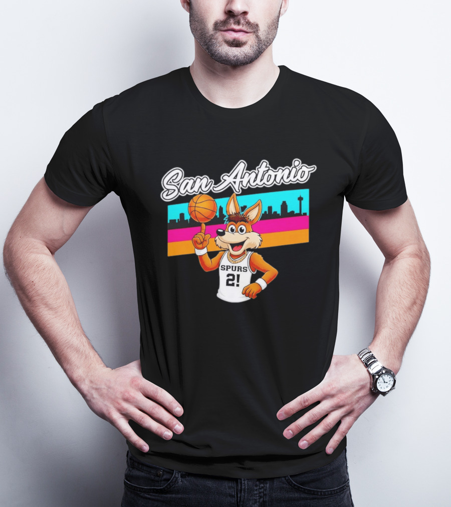 San Antonio Coyote Spurs Basketball Skyline 21 T-Shirt