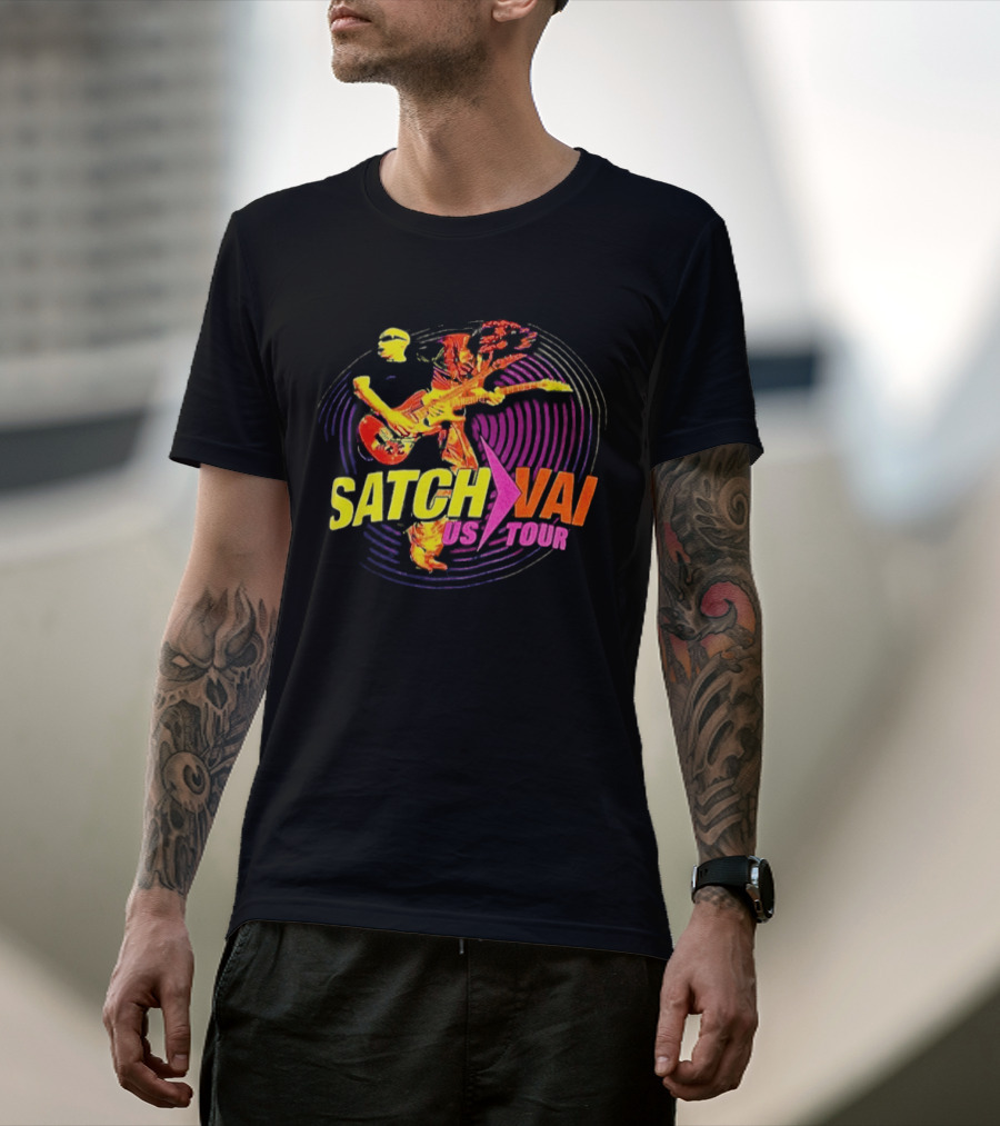 Satch Vai US Tour Electric Guitarist Spiral T-Shirt