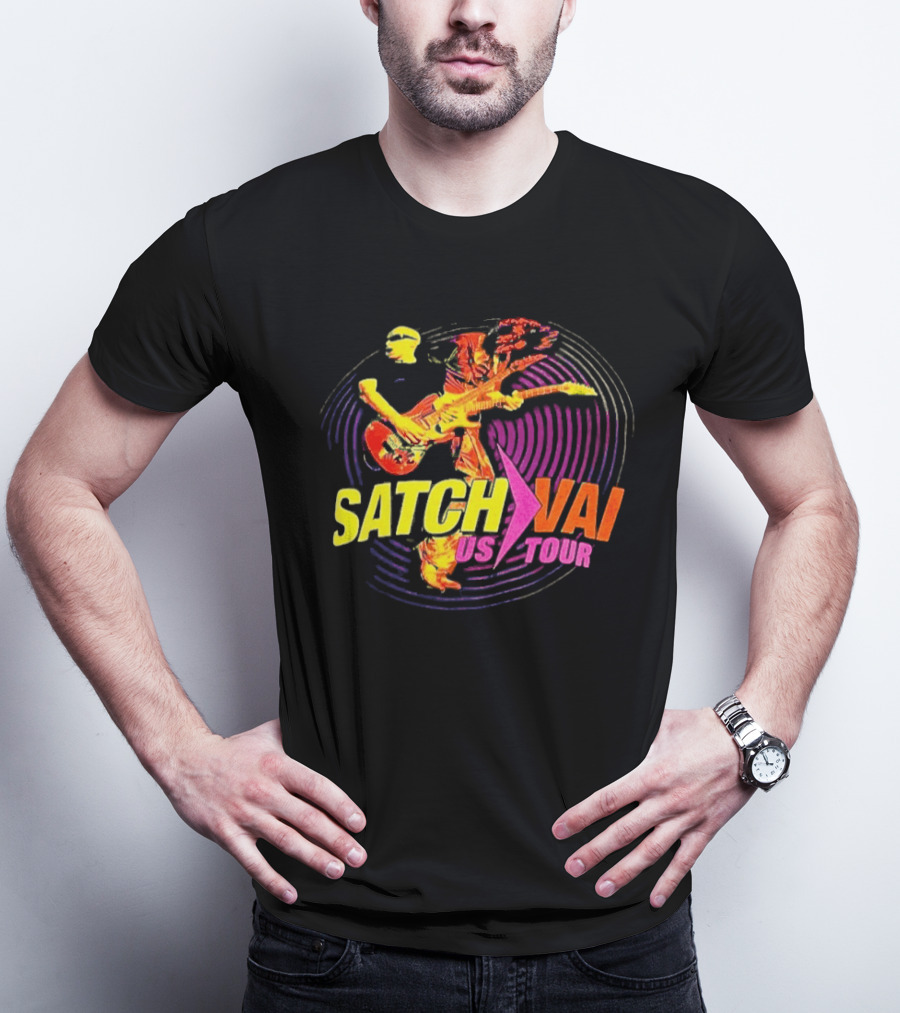 Satch Vai US Tour Electric Guitarist Spiral T-Shirt