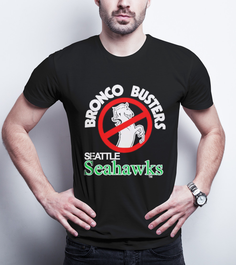 Seattle Seahawks Bronco Busters No Broncos Allowed T-Shirt