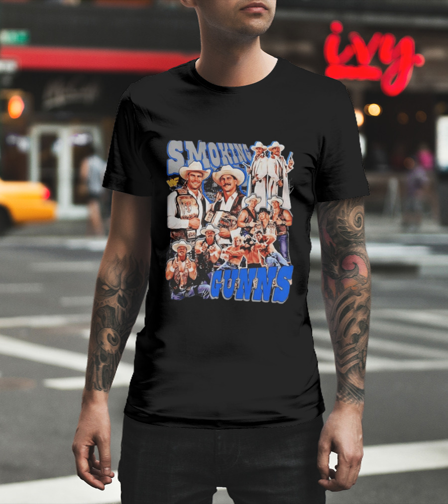 Smoking Guns Bart Gunn And Billy Gunn WWF Cowboys Champions T-Shirt