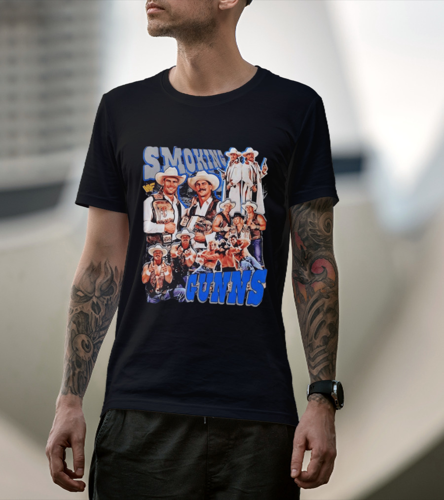 Smoking Guns Bart Gunn And Billy Gunn WWF Cowboys Champions T-Shirt