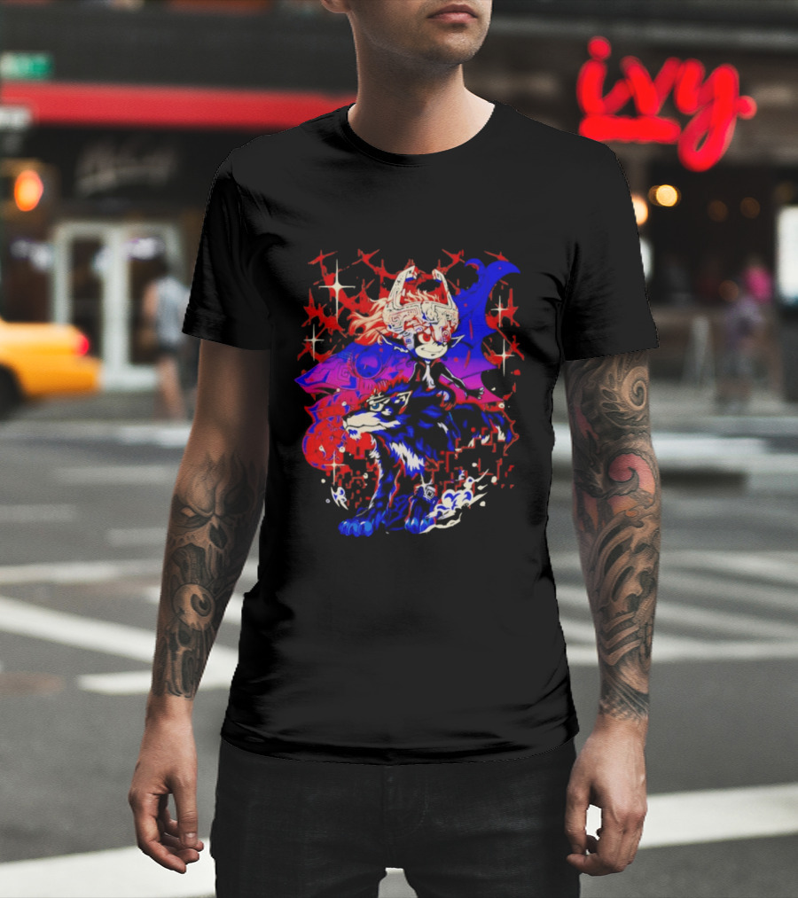 The Legend Of Zelda Twilight Princess Towards The Light Midna And Wolf Link Dual Form T-Shirt