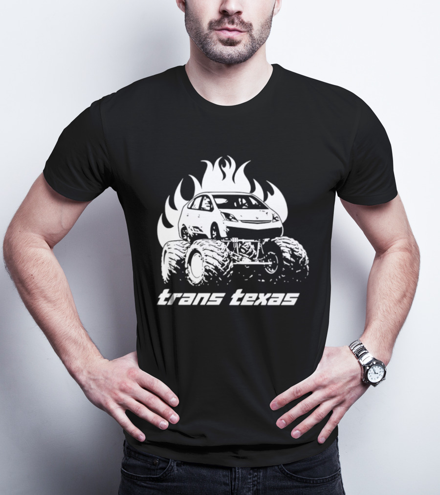 Trans Texas Monster Truck Fiery Off Road Power T-Shirt