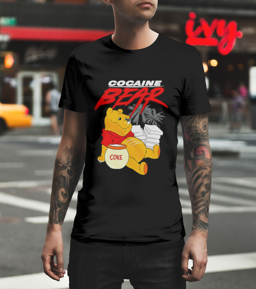 Winnie The Pooh Cocaine Bear Coke Honey Pot T-Shirt