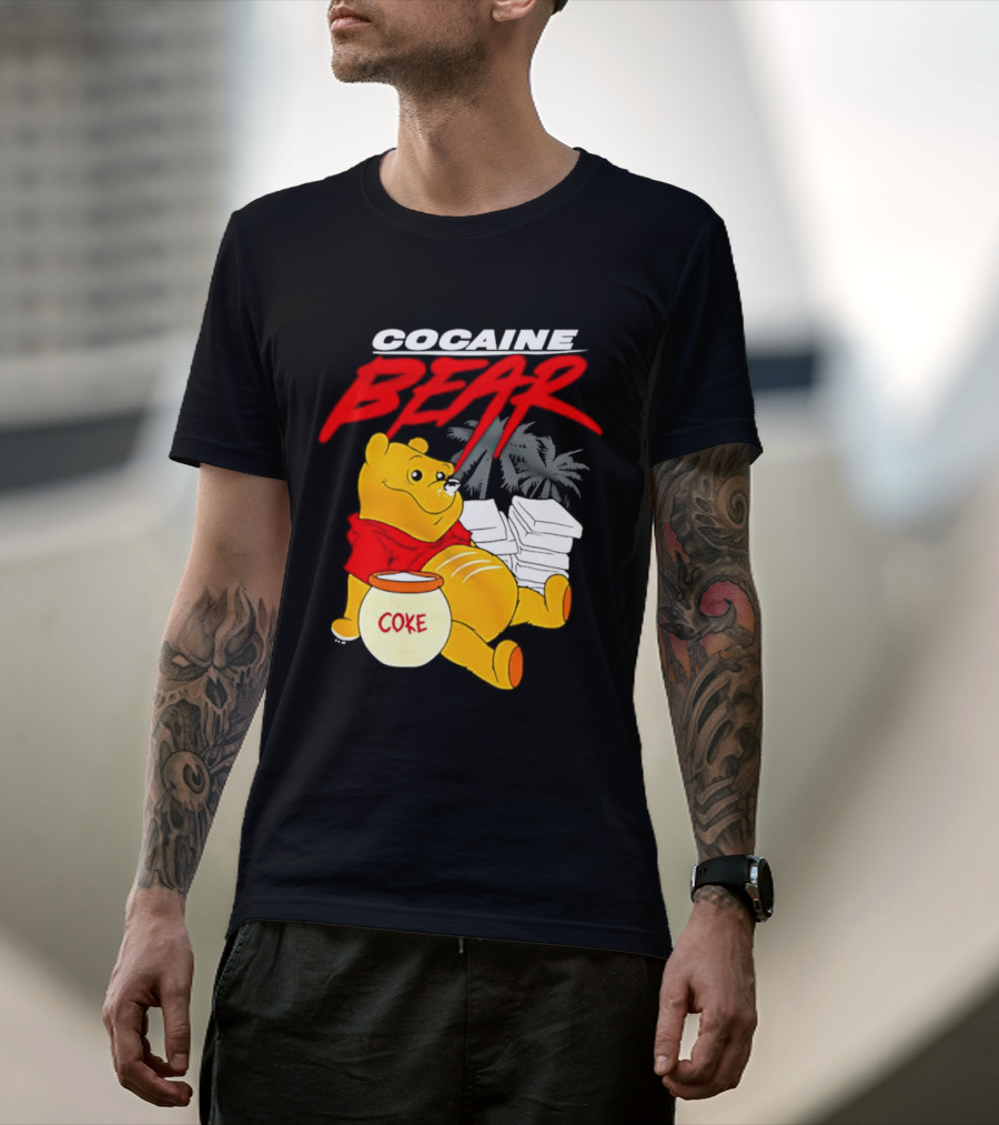 Winnie The Pooh Cocaine Bear Coke Honey Pot T-Shirt