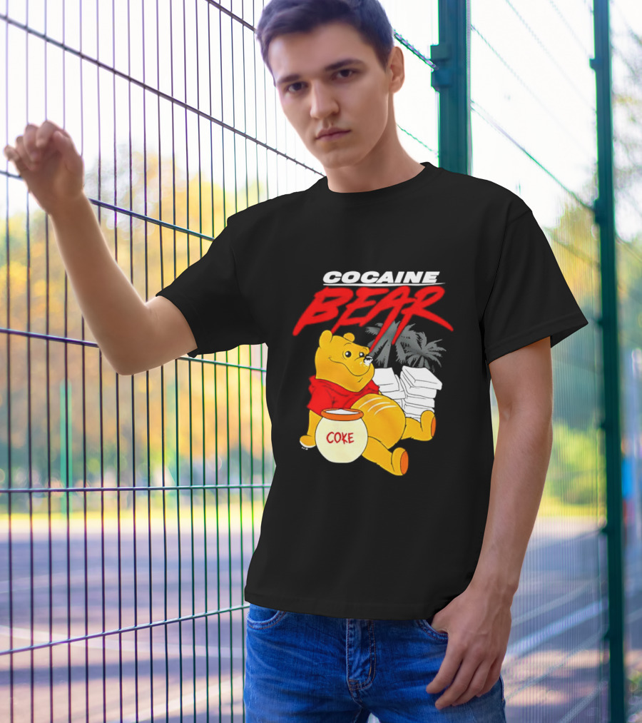 Winnie The Pooh Cocaine Bear Coke Honey Pot T-Shirt