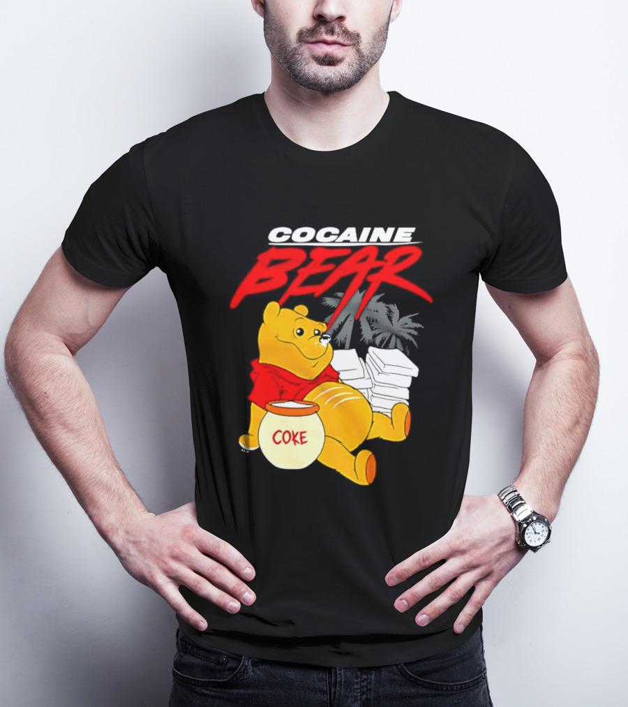 Winnie The Pooh Cocaine Bear Coke Honey Pot T-Shirt