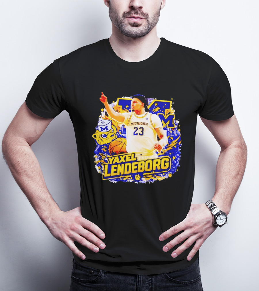 Yaxel Lendeborg Michigan Wolverines Basketball Player 23 Fans Collection T-Shirt