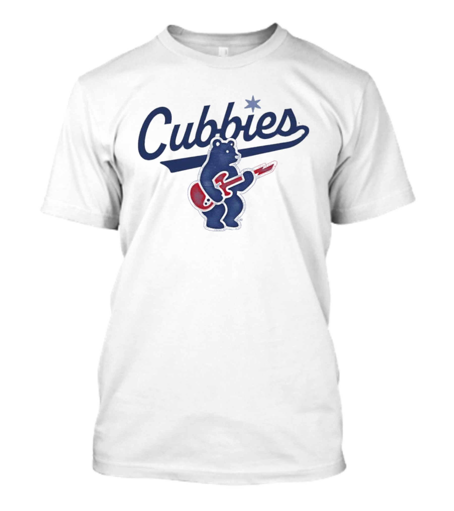 Cubbies Electric Bear Red Guitar Star T-Shirt
