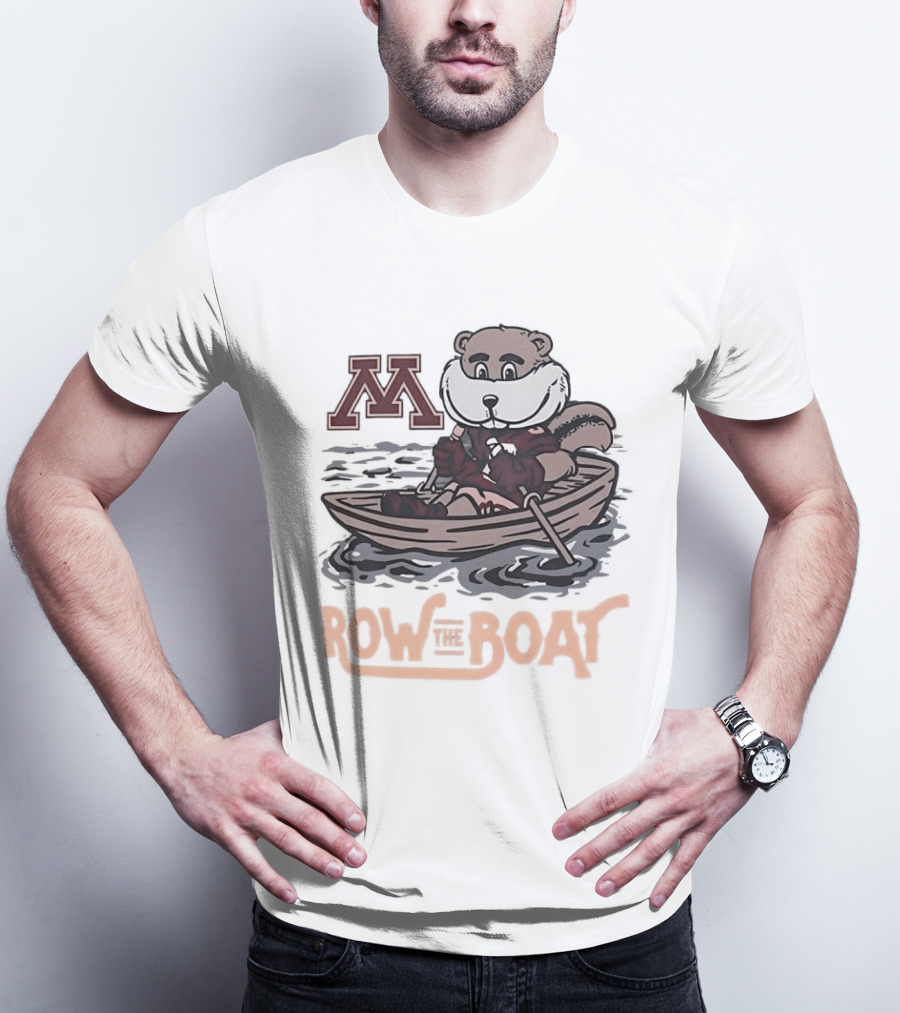 Minnesota Golden Gophers Goldy Gopher Row The Boat M T-Shirt