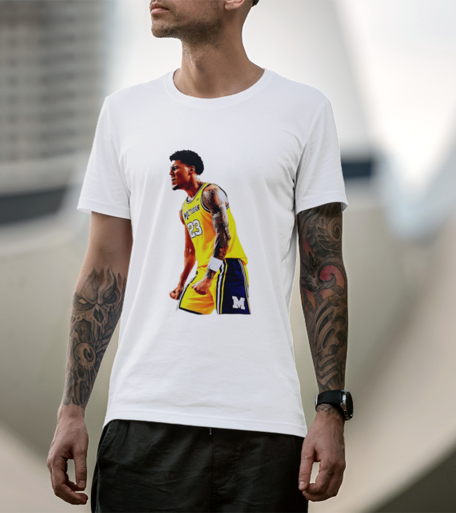 Yaxel Lendeborg Flex Motion Elite Energy Michigan Basketball 23 Jersey T-Shirt