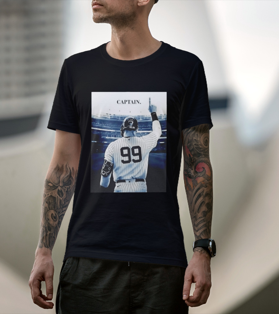 Aaron Judge 99 New York Yankees Captain Pointing Celebration T-Shirt