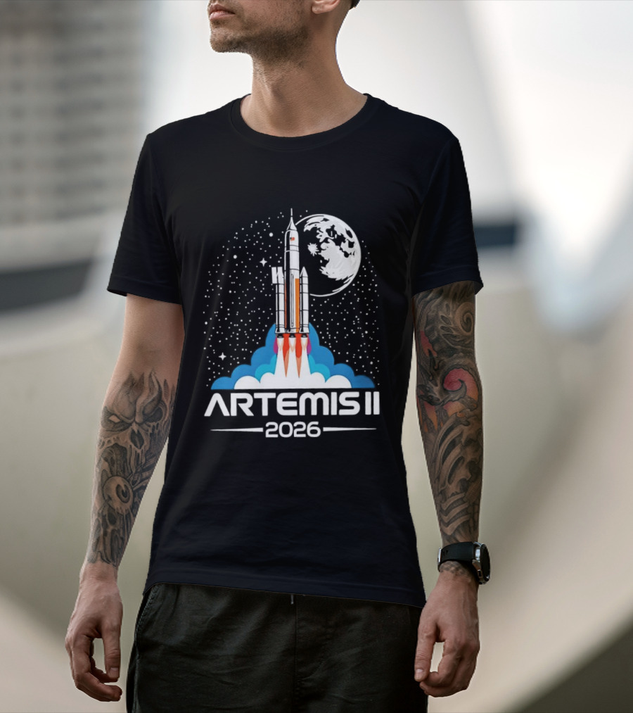 Artemis II 2026 NASA Moon Rocket Mission T-Shirt