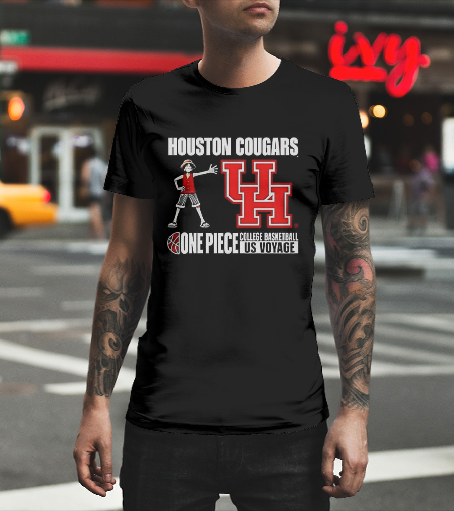 Houston Cougars UH One Piece College Basketball US Voyage T-Shirt