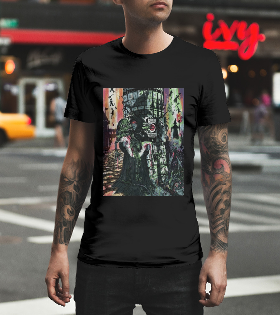 Puscifer Bethlehem April 3 2026 Creepy Creature With Robed Figure T-Shirt
