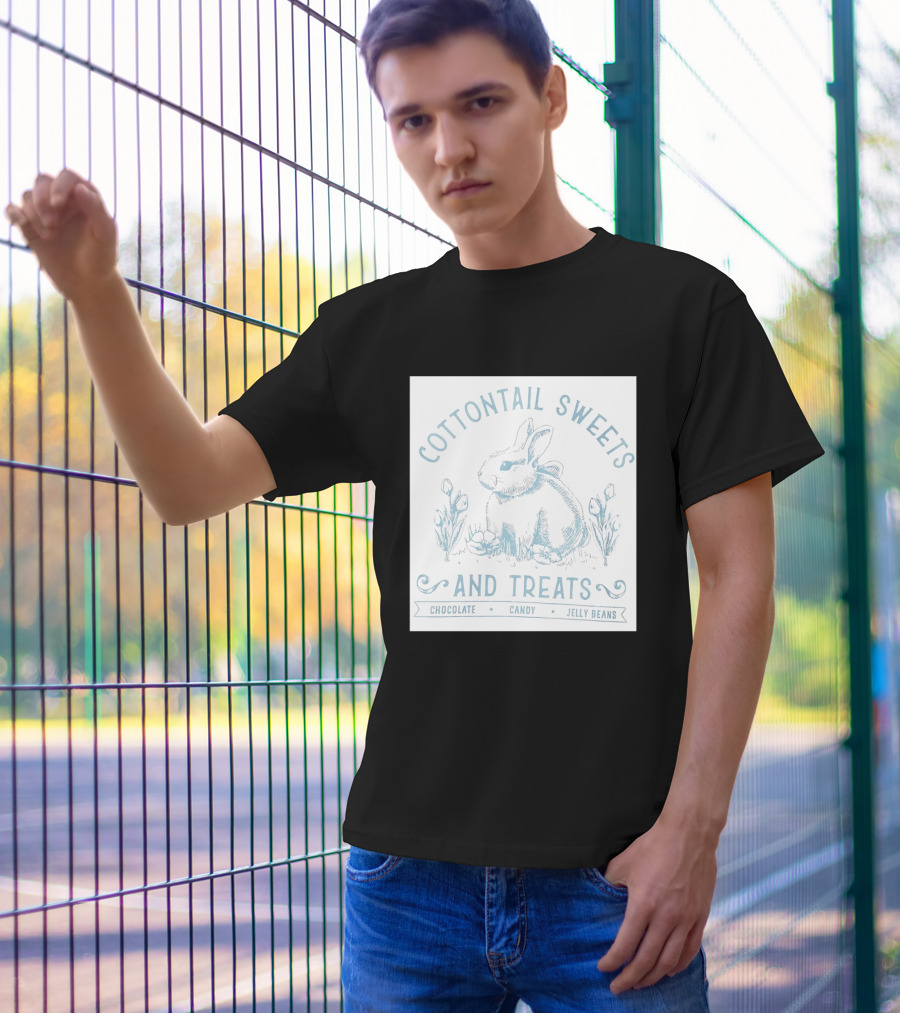 Cottontail Sweets And Treats Chocolate Candy Jelly Beans T-Shirt