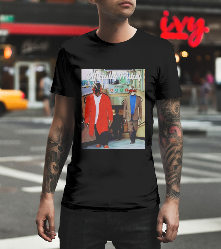 Daft Punk Officially Friday Tokyo Subway Entrance T-Shirt
