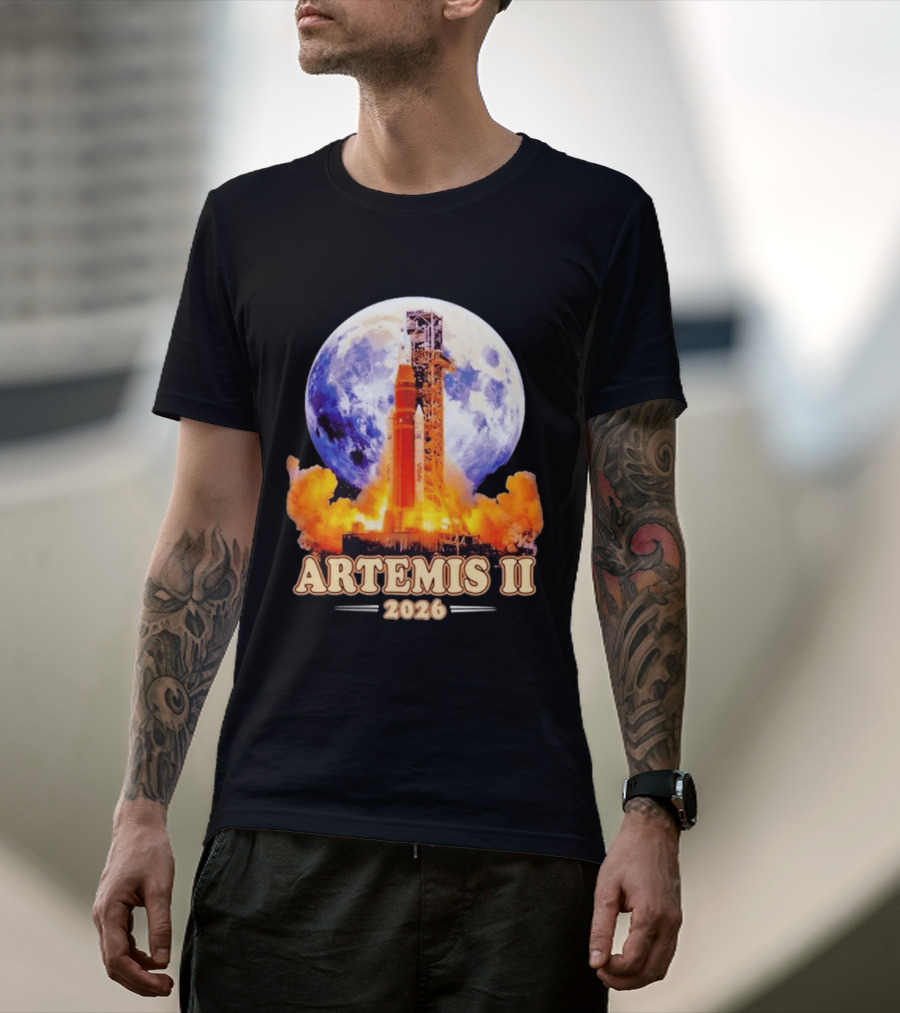 Artemis II Rocket Launch 2026 Moon Exploration T-Shirt