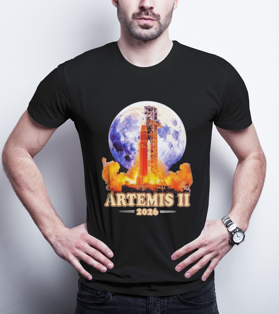 Artemis II Rocket Launch 2026 Moon Exploration T-Shirt