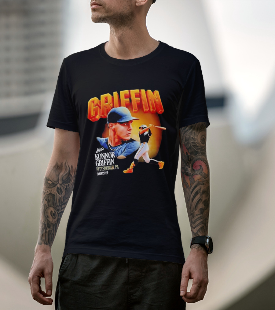 Griffin Pittsburgh Debut Konnor Baseball Shortstop Collage T-Shirt
