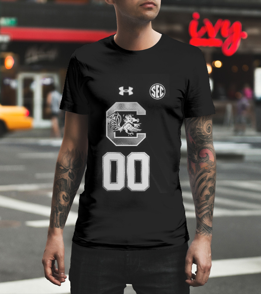 South Carolina Gamecocks Women's Basketball 2026 Uniform Black Custom Under Armour SEC T-Shirt