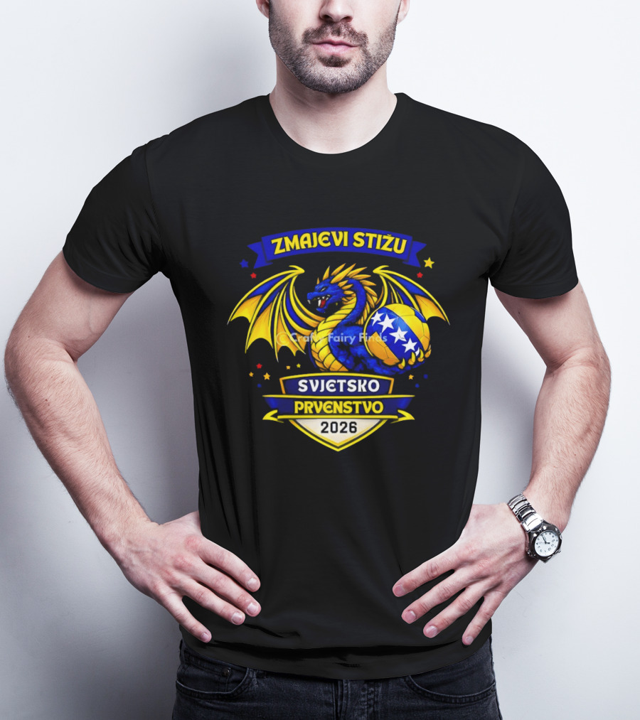 Zmajevi Stižu Svjetsko Prvenstvo 2026 Bosnian Soccer T-Shirt