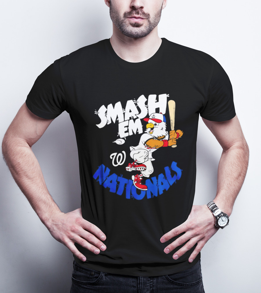 Washington Nationals Smash Em Screech Baseball T-Shirt