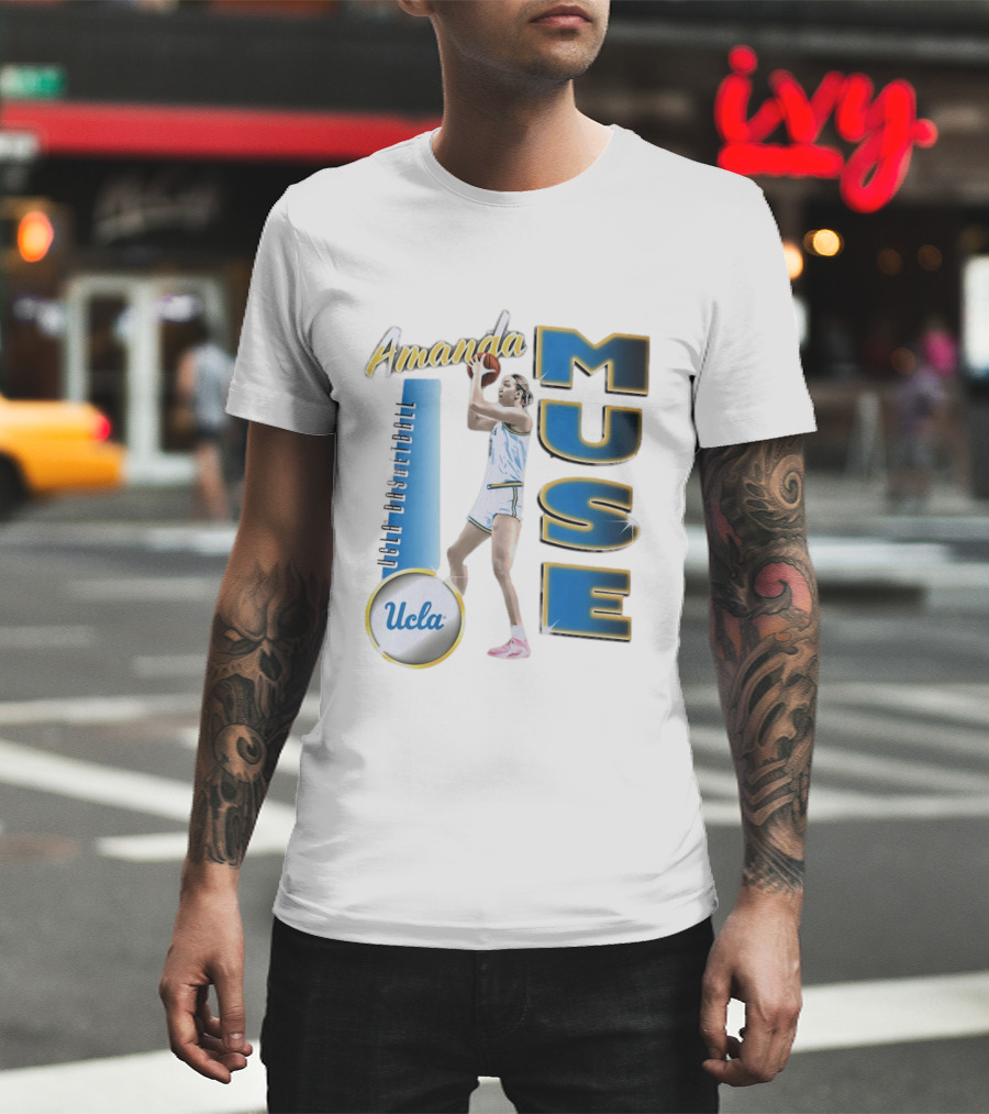 Amanda Muse UCLA Bruins Basketball Player Stylish Blue And Gold T-Shirt