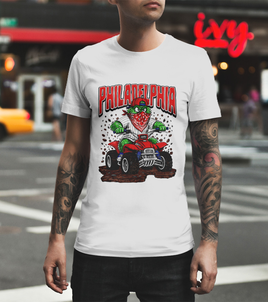 Philadelphia Phillies Born To Ride Phanatic ATV T-Shirt