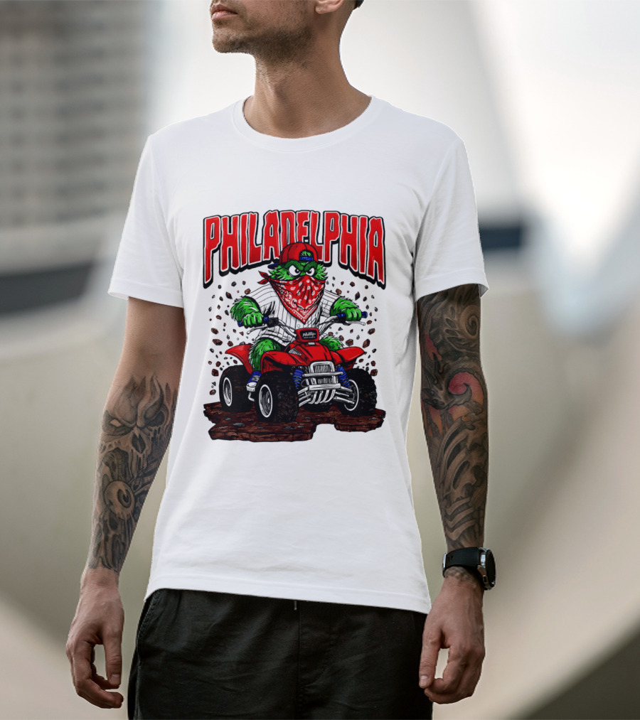 Philadelphia Phillies Born To Ride Phanatic ATV T-Shirt