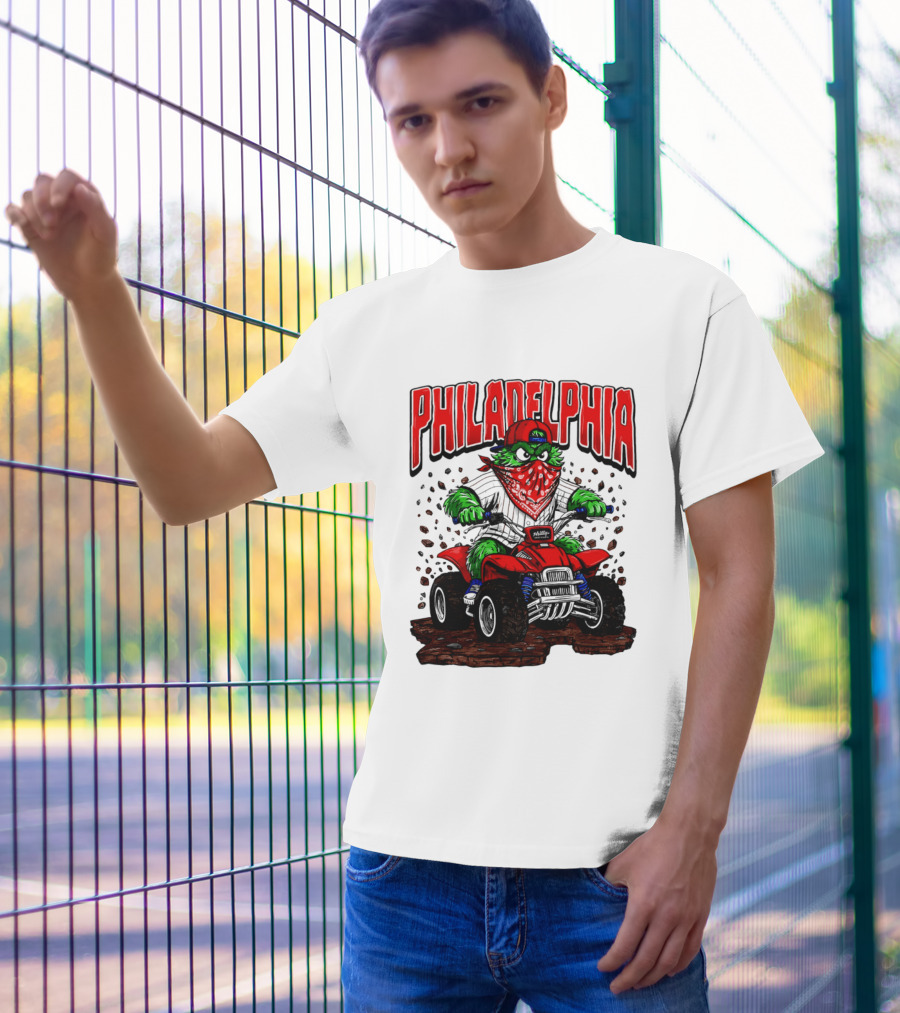 Philadelphia Phillies Born To Ride Phanatic ATV T-Shirt
