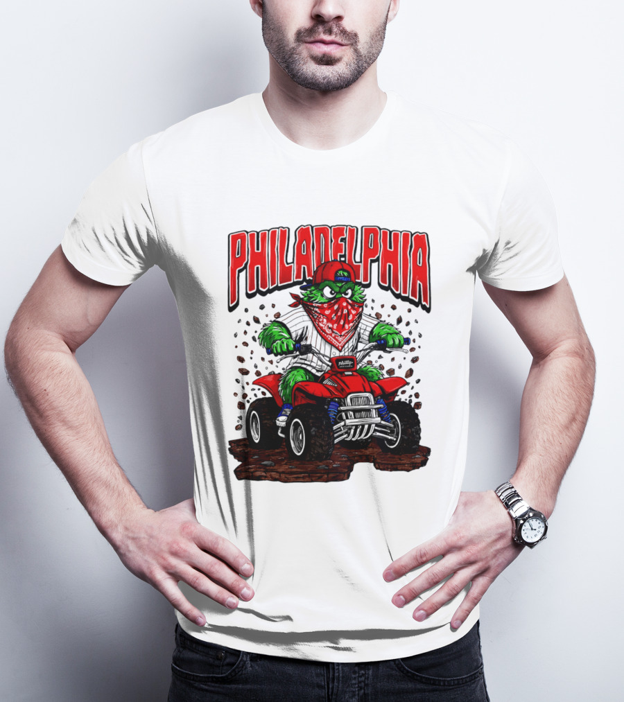 Philadelphia Phillies Born To Ride Phanatic ATV T-Shirt