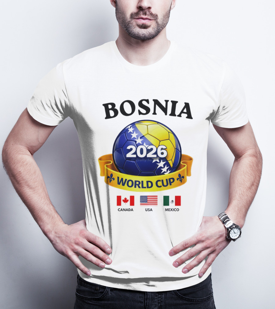 Bosnia 2026 World Cup Bosanski Zmajevi Canada USA Mexico Flag T-Shirt