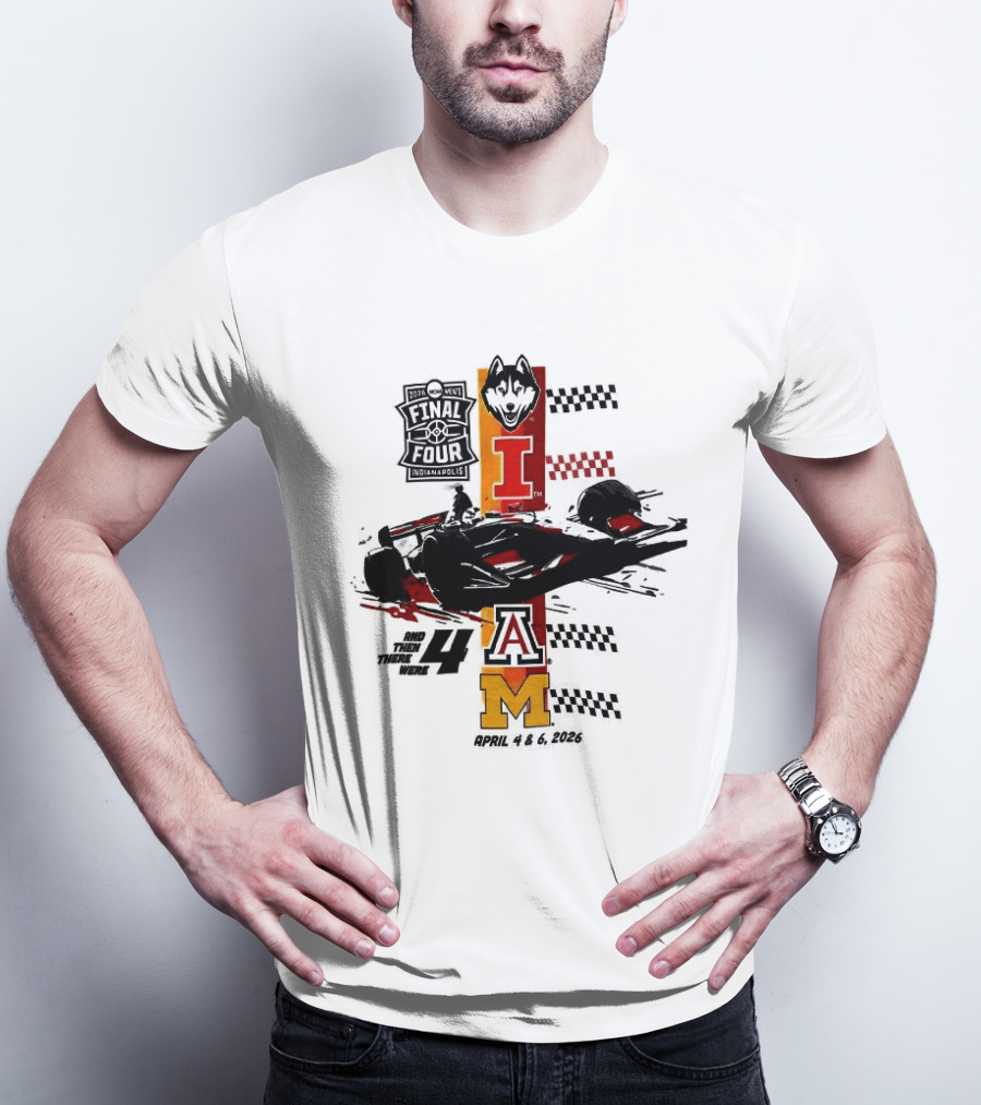 IndyCar 2026 NCAA Men's Final Four UConn Huskies Miami Hurricanes Iowa Hawkeyes Michigan Wolverines T-Shirt