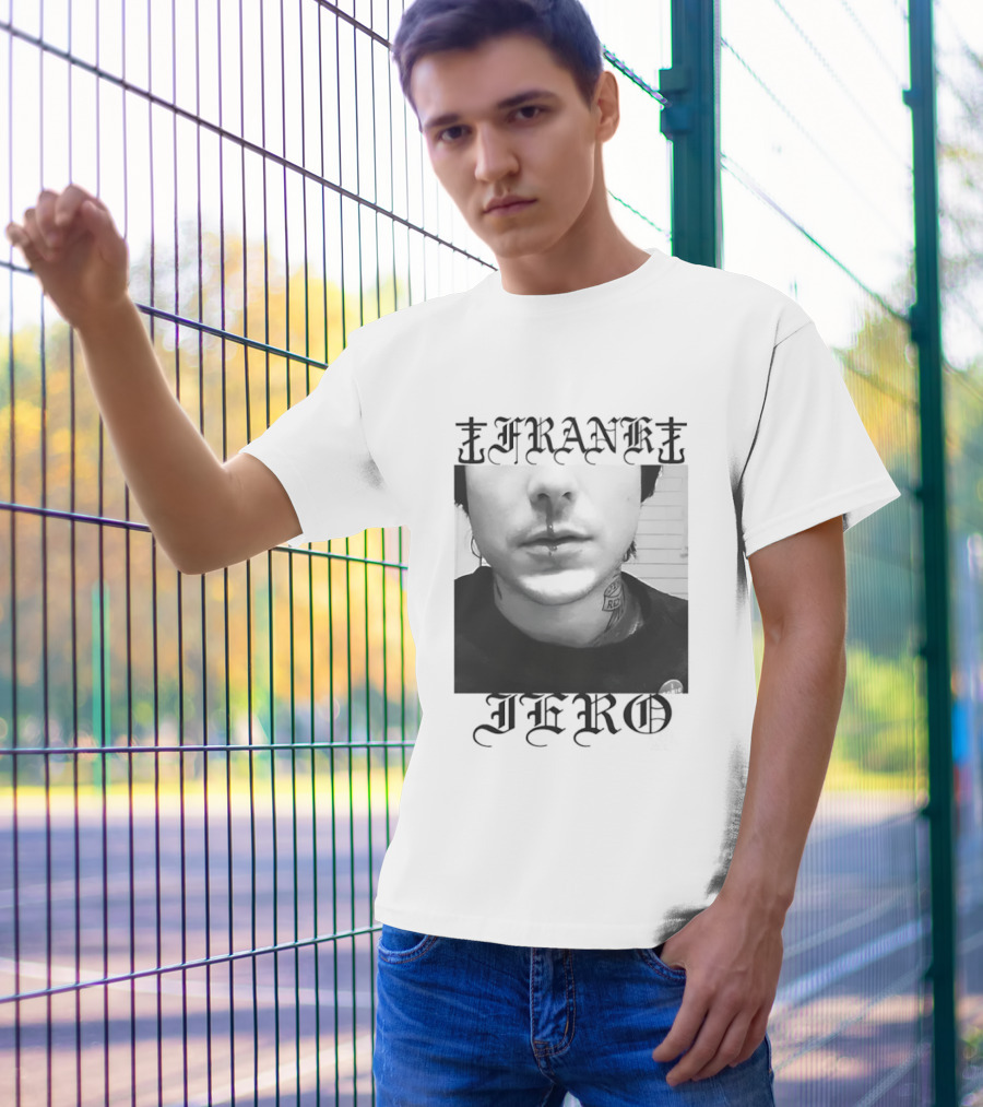 Frank Iero Nose Bleed Portrait Dark Gothic T-Shirt