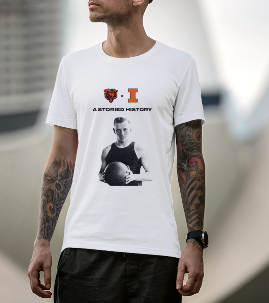 Chicago Bears Illinois Fighting Illini George Halas Storied History T-Shirt