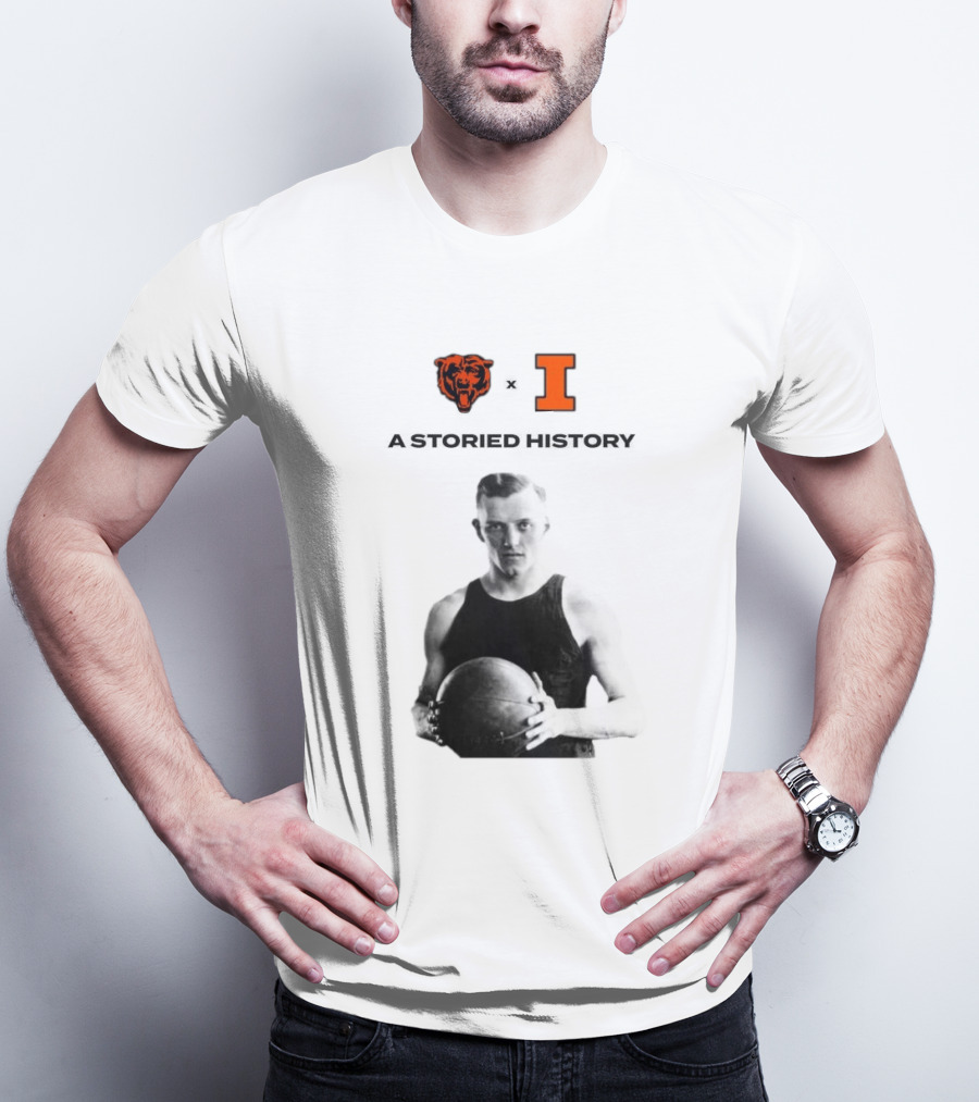 Chicago Bears Illinois Fighting Illini George Halas Storied History T-Shirt