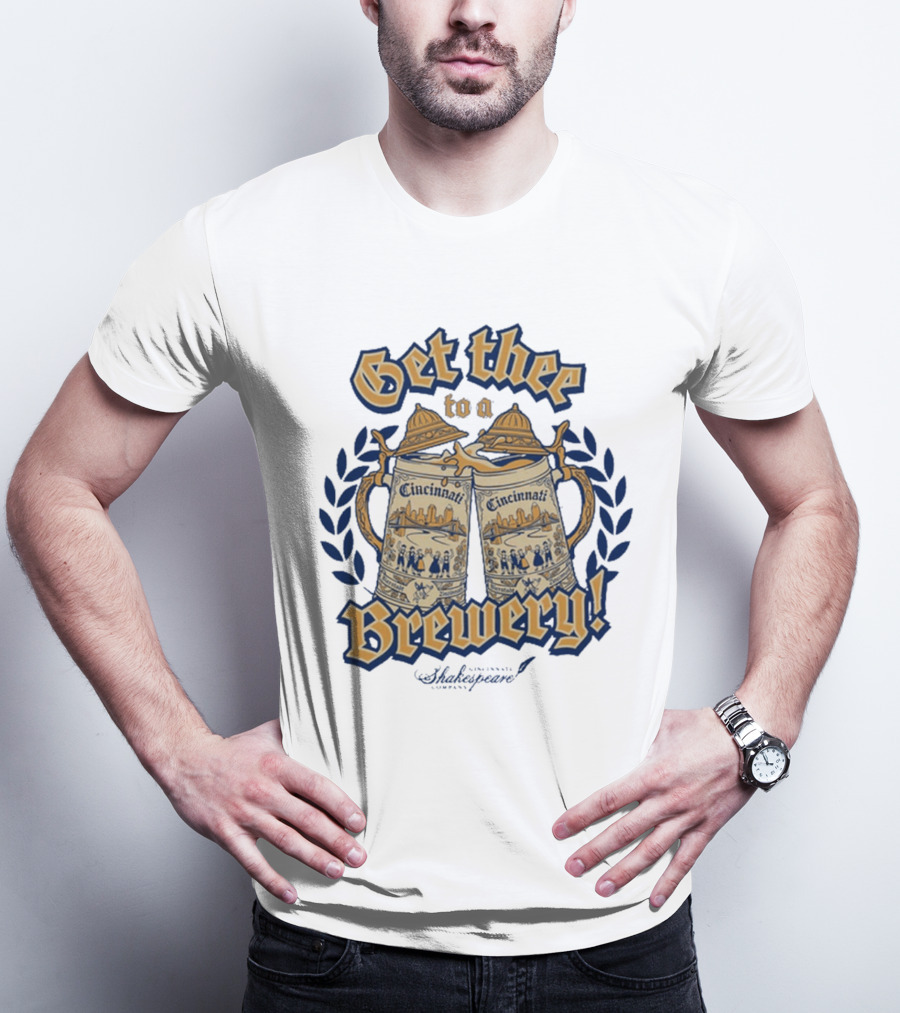 Get Thee To A Brewery CSC Cincinnati Shakespeare Company Cincinnati S Laurel Branches T-Shirt