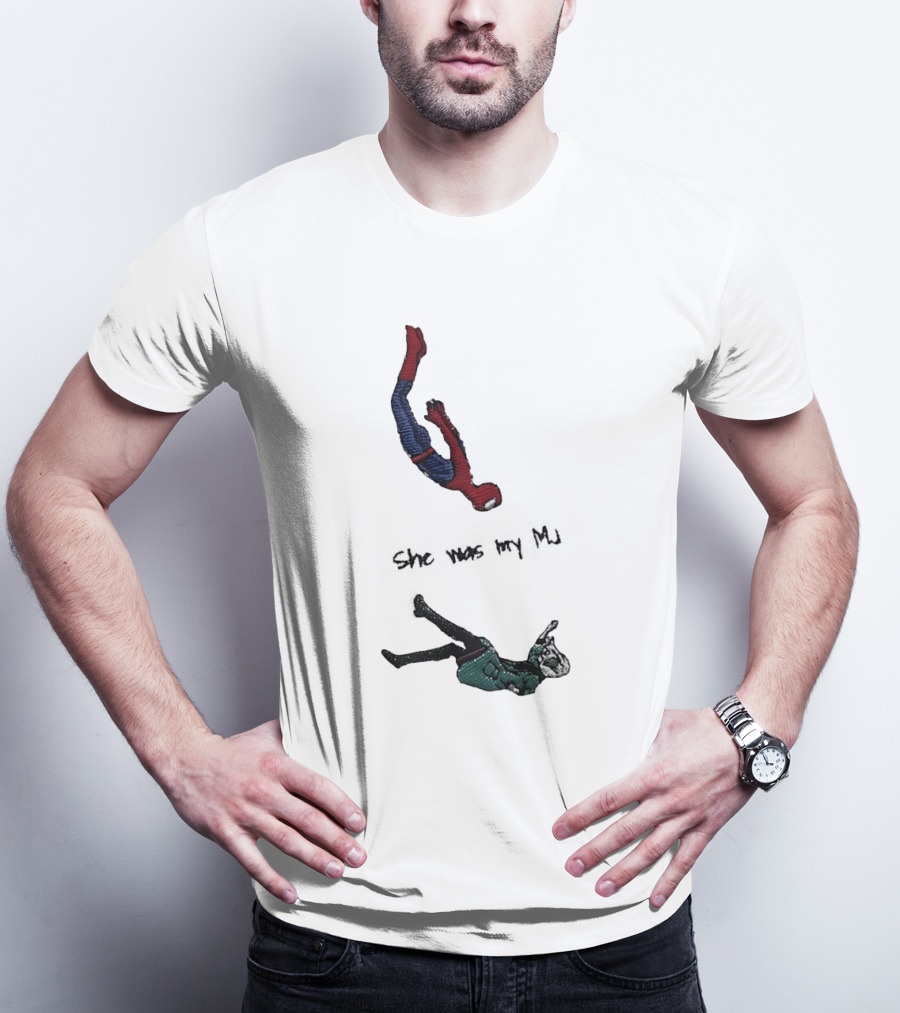 Spider Man She Was My MJ Falling Tribute Scene T-Shirt