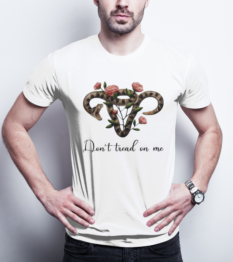 Uterus Snake Flower Don't Tread On Me T-Shirt
