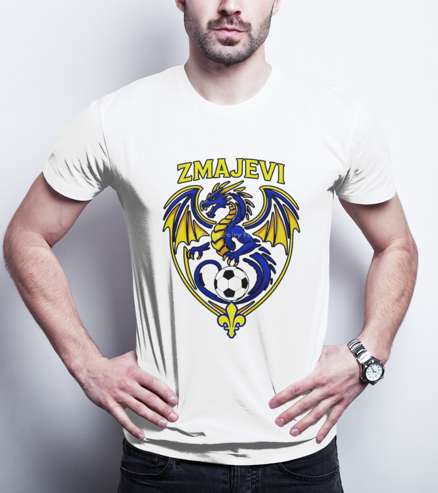 Zmajevi Bosnian Soccer Bosanski Zmajevi Dragon Crest World Cup 2026 T-Shirt