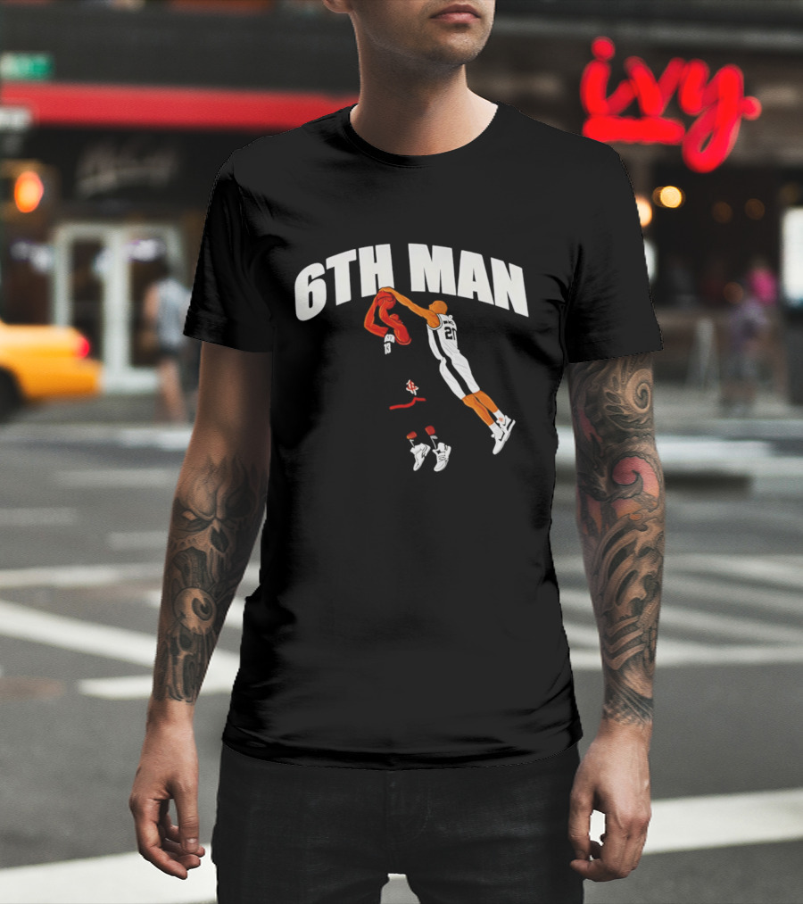 6th Man Harden Ginobili Basketball Dunk T-Shirt