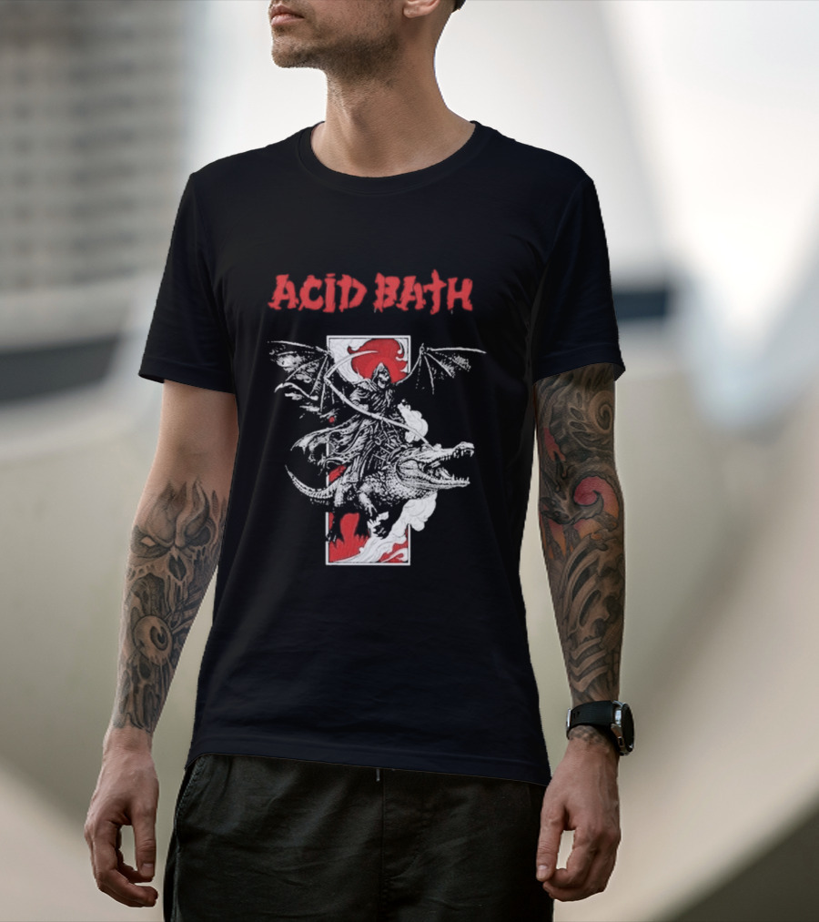 Acid Bath Band Red Alligator Wall T-Shirt