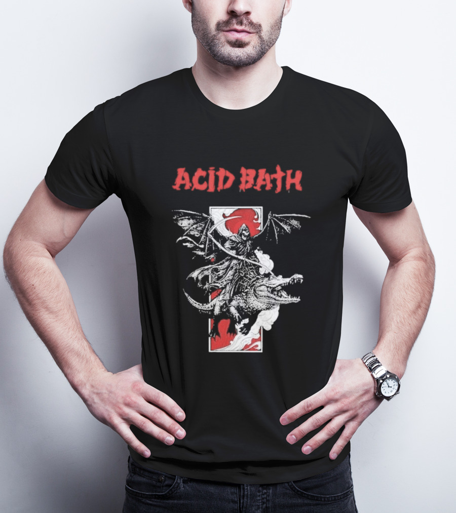Acid Bath Band Red Alligator Wall T-Shirt