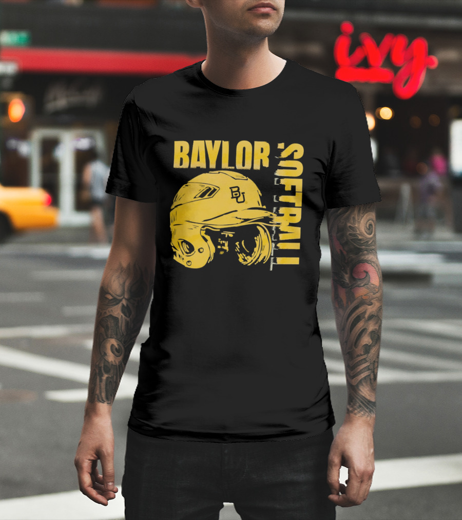 Baylor Softball BU Helmet T-Shirt