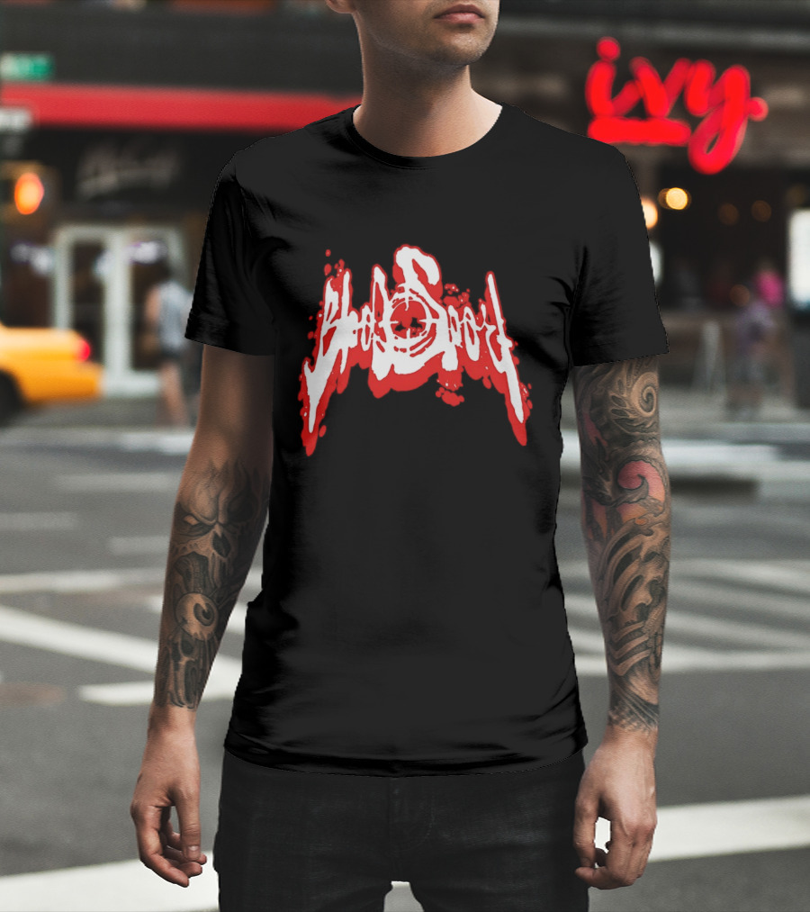 Bloodsport Distressed Font Red T-Shirt