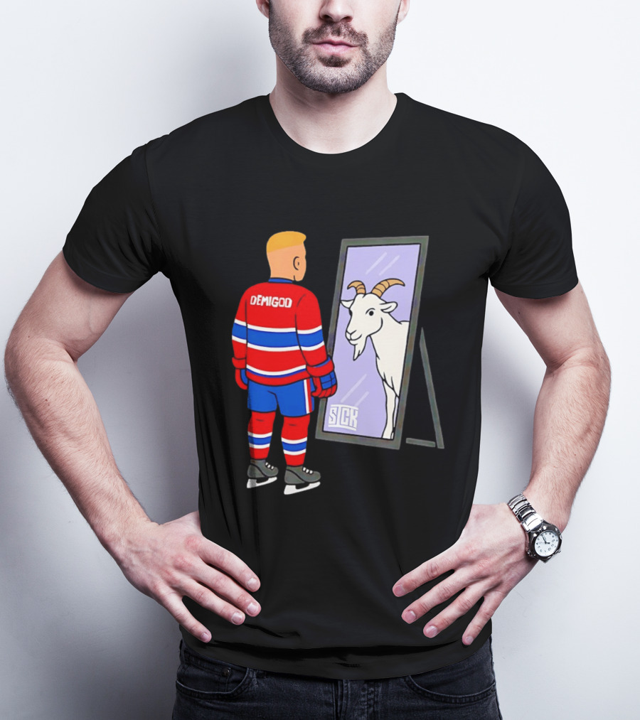 Ivan Demidov Montreal Canadiens Demigod Goat Mirror Reflection T-Shirt