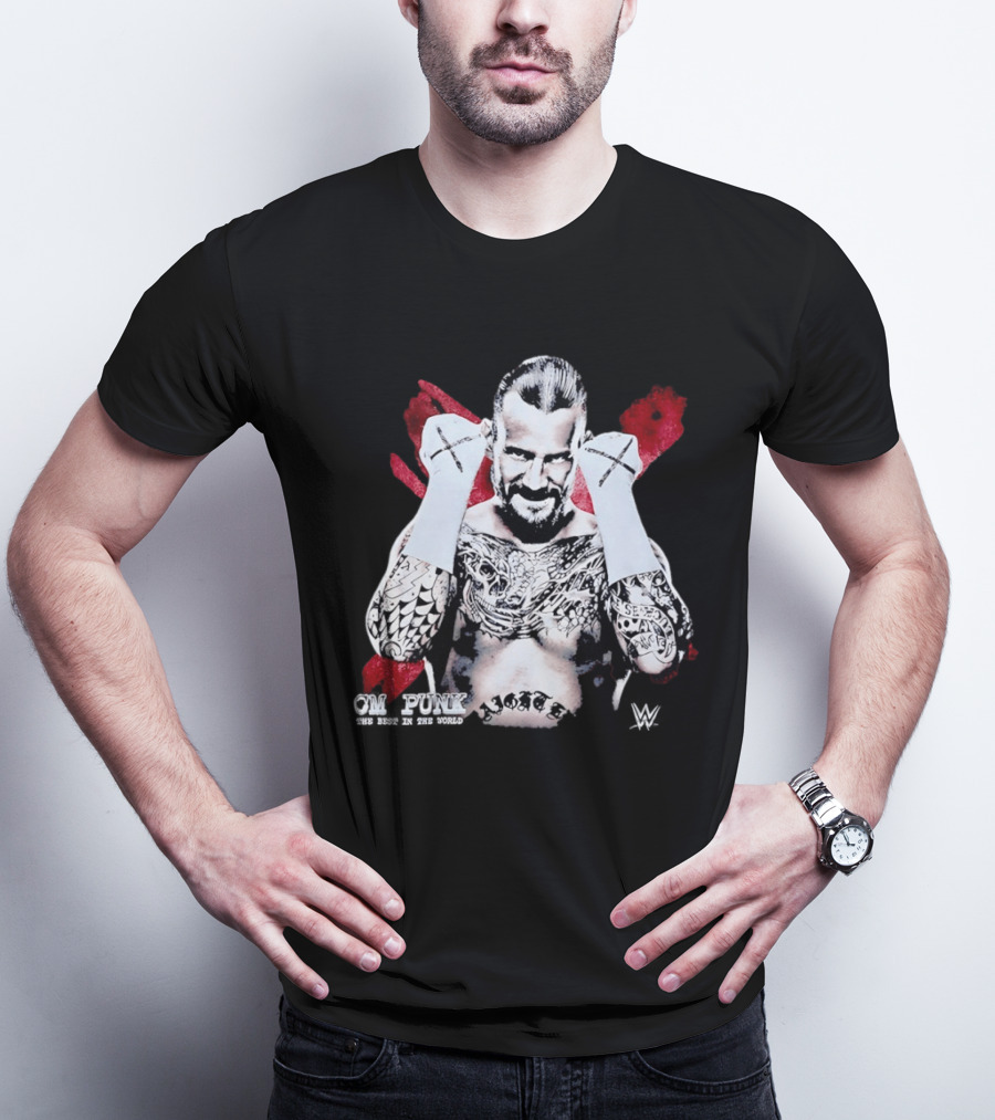 CM Punk Best In The World WWE Wrestling Icon Tattoo T-Shirt