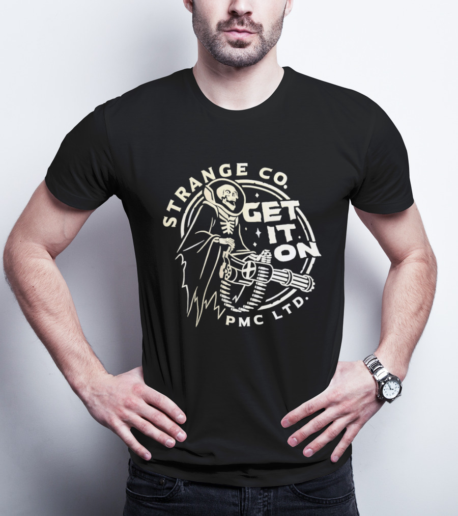 Strange Co Skeleton Astronaut Get It On PMC LTD T-Shirt